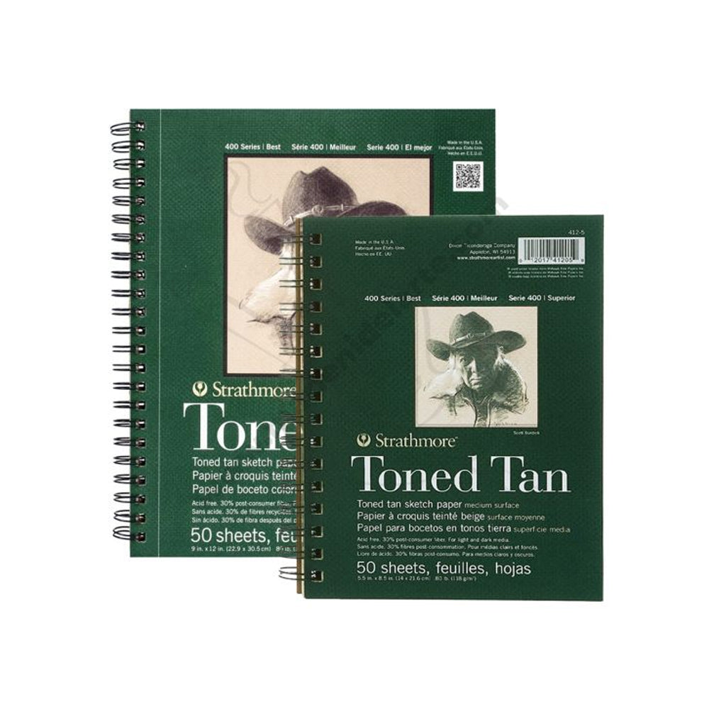 Strathmore Toned Tan 400 Series Paper Wire Bound Pad, 118 gsm – Art Spices