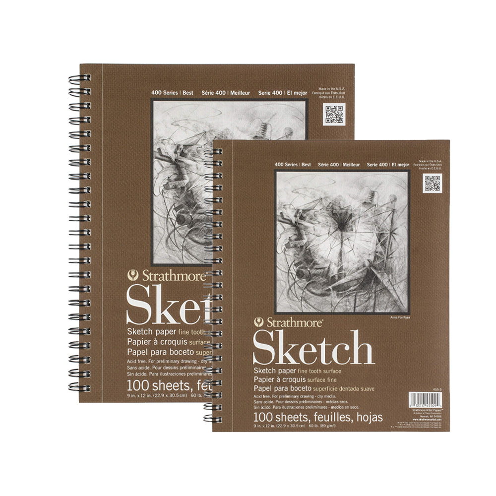 Strathmore Sketch 400 Series Paper Wire Bound Pad, 89 gsm – Art Spices
