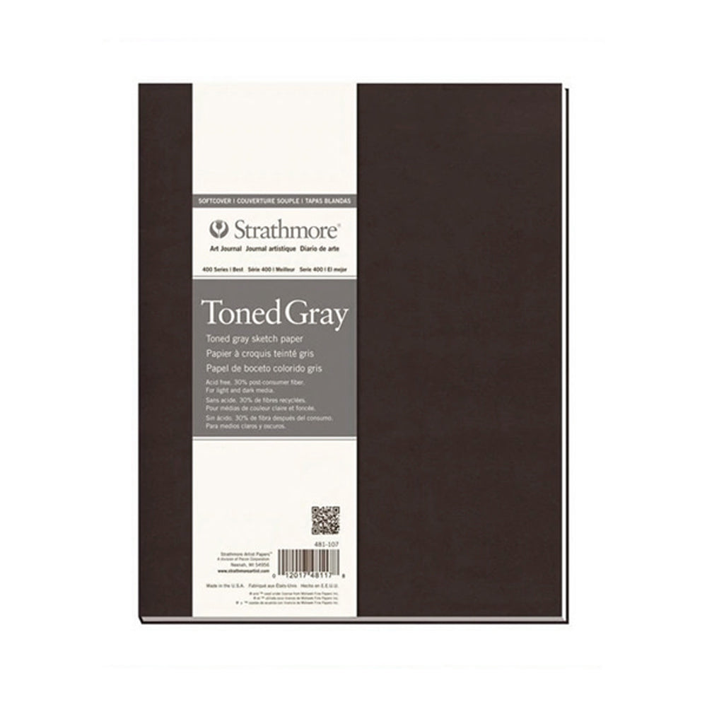 Strathmore Toned Gray 400 Series Sketch Hardbound Art Journal, 118 gsm ...
