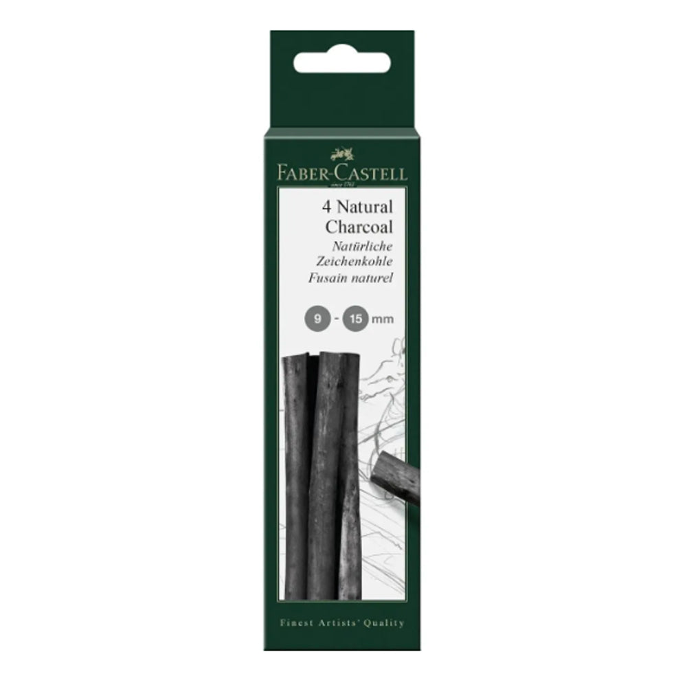 Faber-Castell Pitt Natural Charcoal Sticks Set, 9-15 mm, 4 pcs. – Art ...